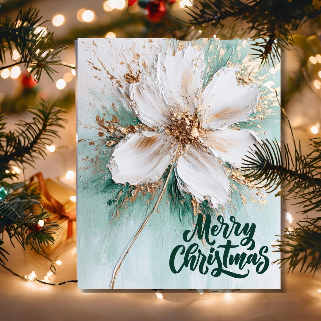 Printable Watercolor Christmas Cards | Unique Card Making Kit | Shinny ...