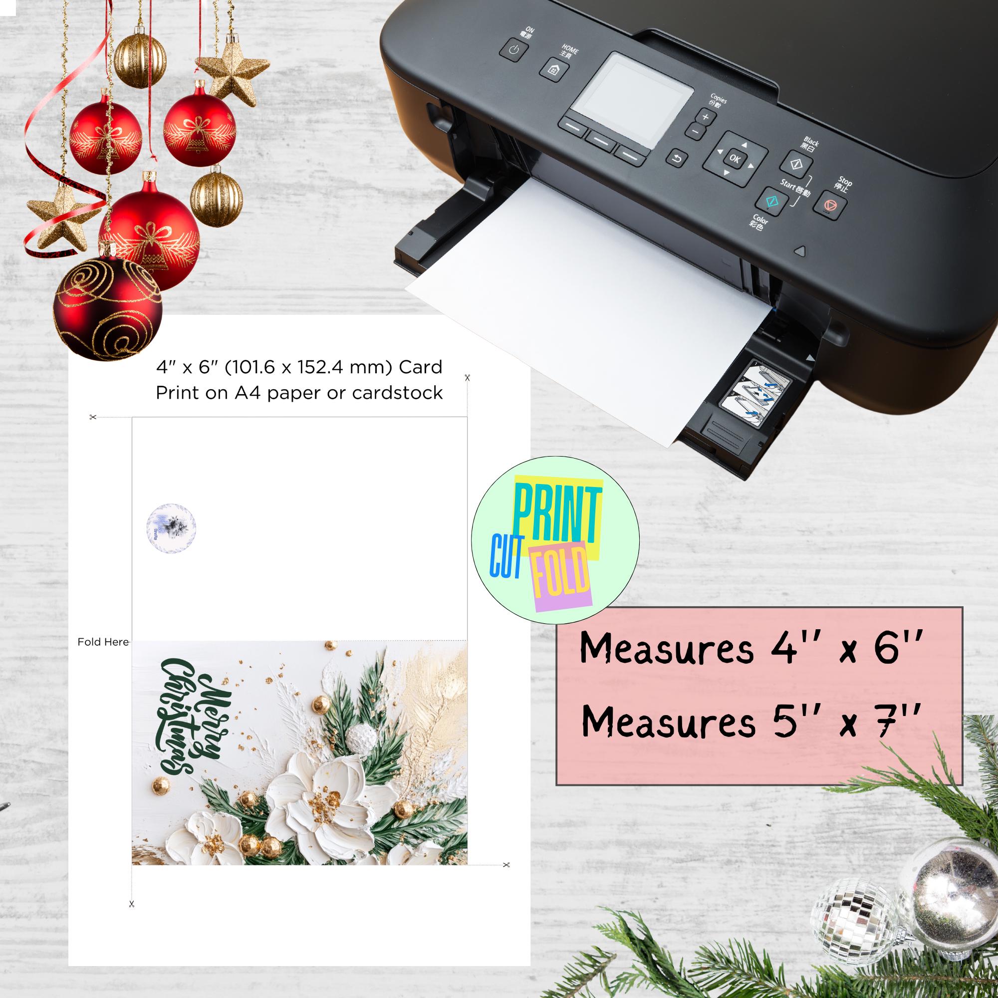 Printable Christmas Cards | Elegant Festive E-cards | Christmas PNG ...