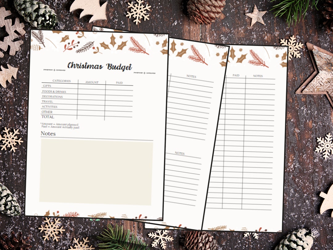 Christmas Budget Planner Printable: Holiday Expense Tracker (digital ...