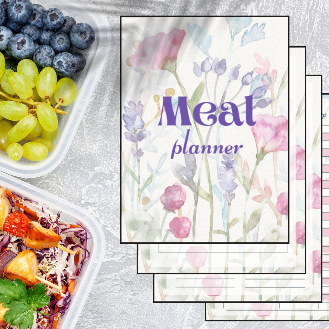 Meal Planner Printable | Meal Prep Template | Monthly Weekly Plan ...