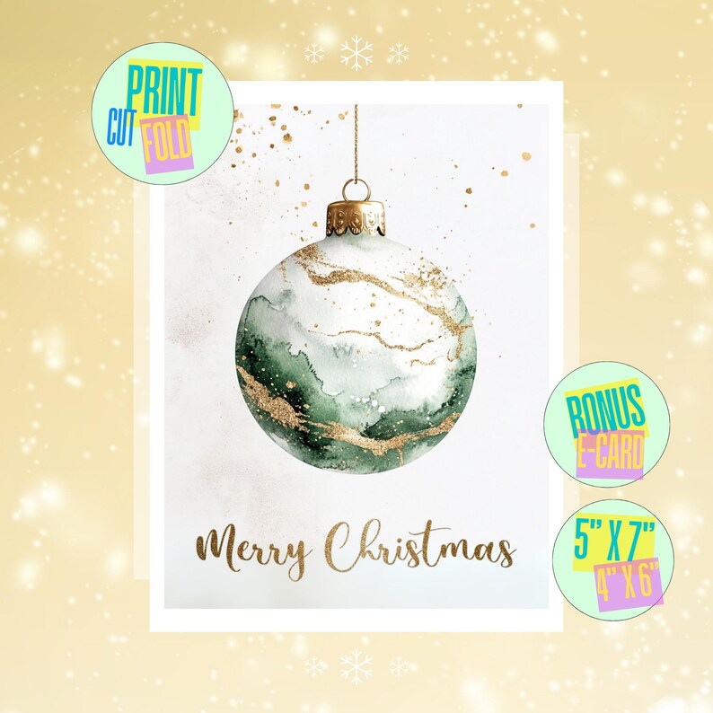 Watercolor Christmas Cards: Printable Festive Ecard (PNG, PDF) - Etsy