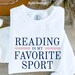 Reading is My Favorite Sport SVG PNG, Funny Book Lover Cut File ...