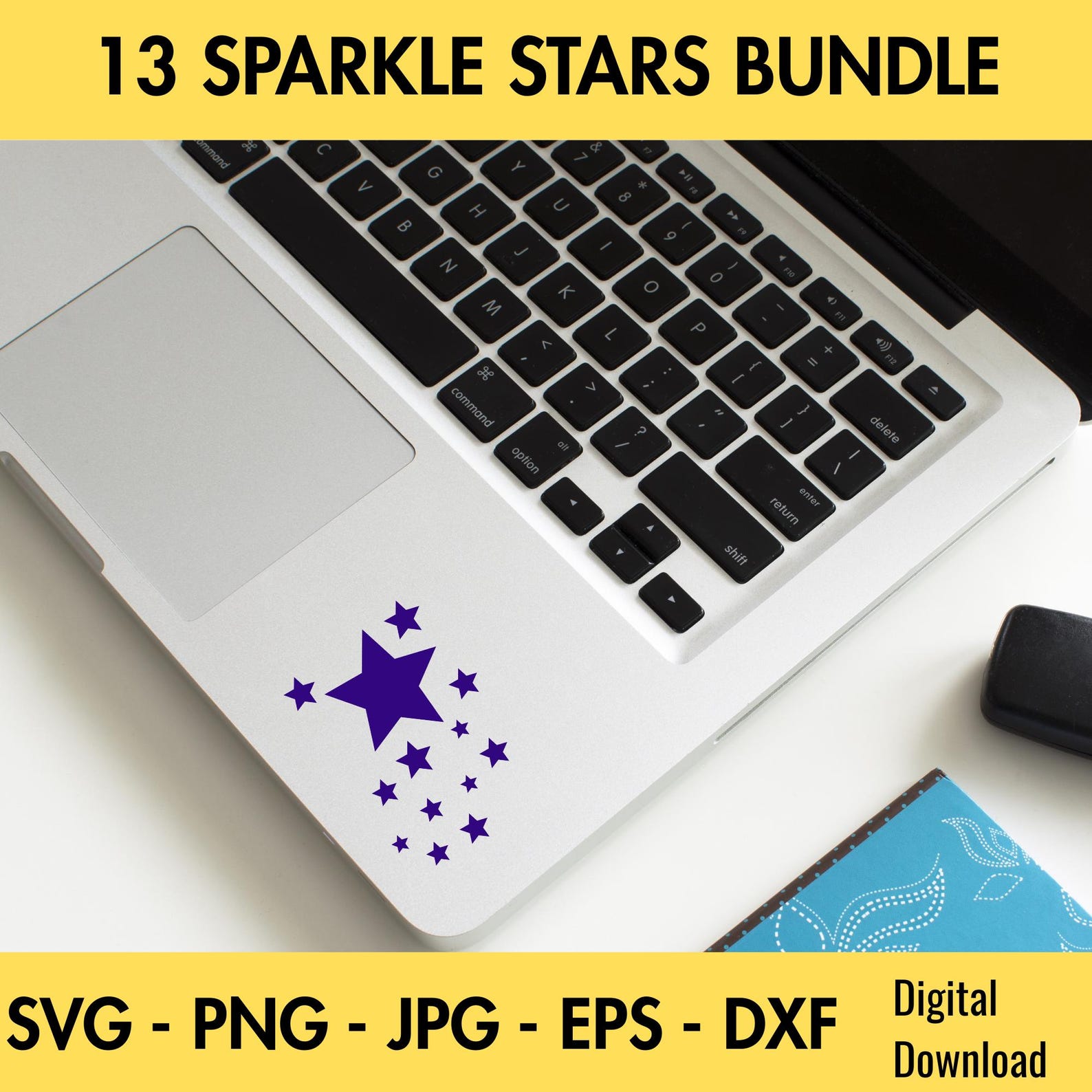 Sparkle Stars SVG Bundle: Twinkle Star Clipart, Cut Files (digital ...