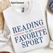 Reading is My Favorite Sport SVG PNG, Funny Book Lover Cut File ...