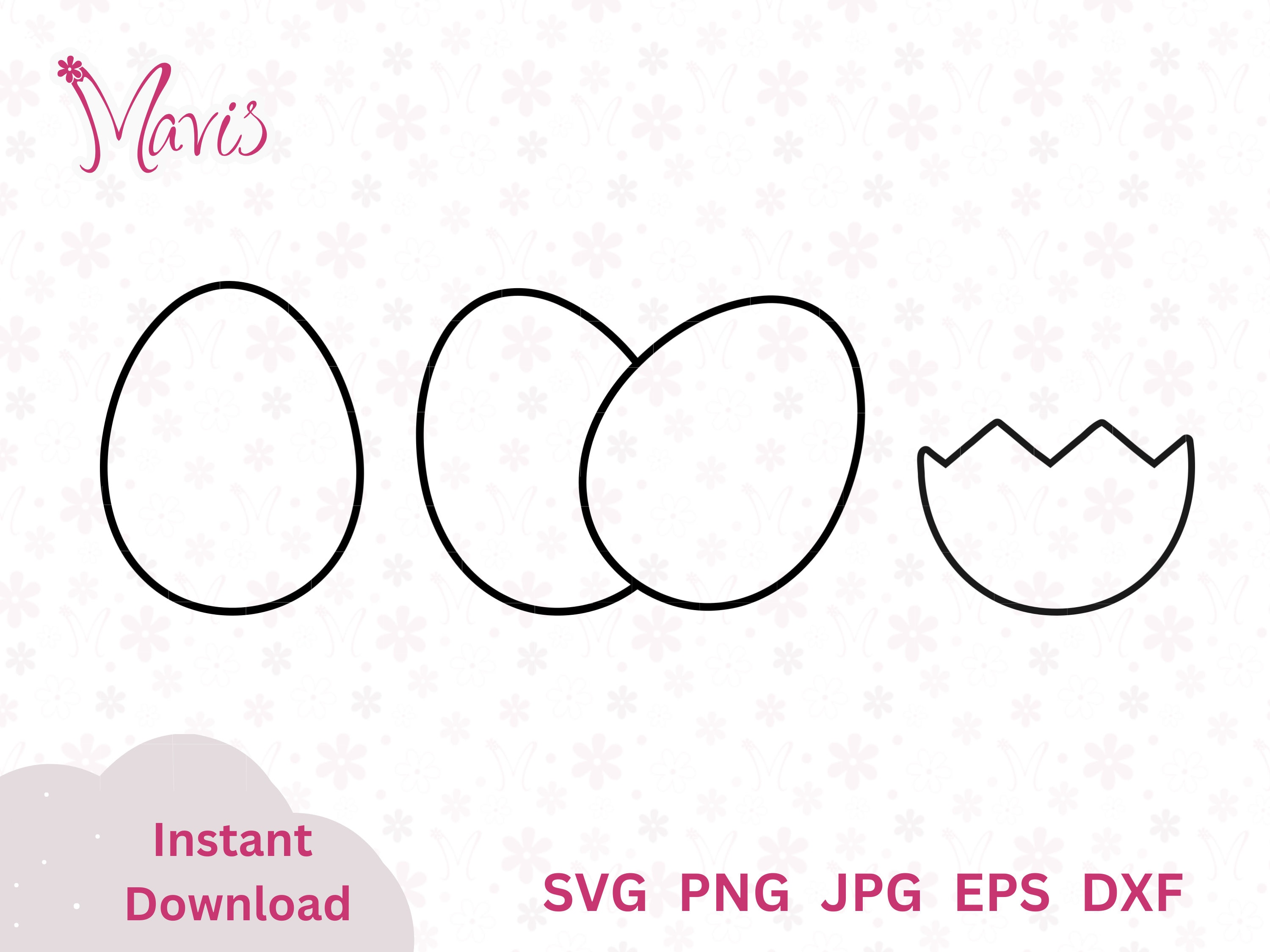 Easter Egg Outline Svg, Plain Easter Egg Outline Svg, Egg Silhouette ...