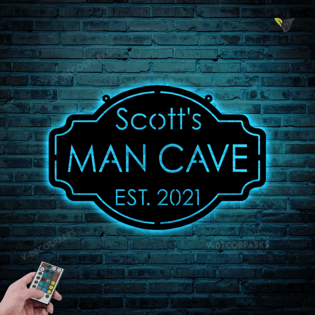 Personalized Metal Man Cave Sign Man Cave Decor Man Cave - Etsy