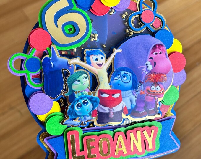 Inside Out Cake Topper, Inside Out 2 Cake Toppers, Inside Out Shaker ...