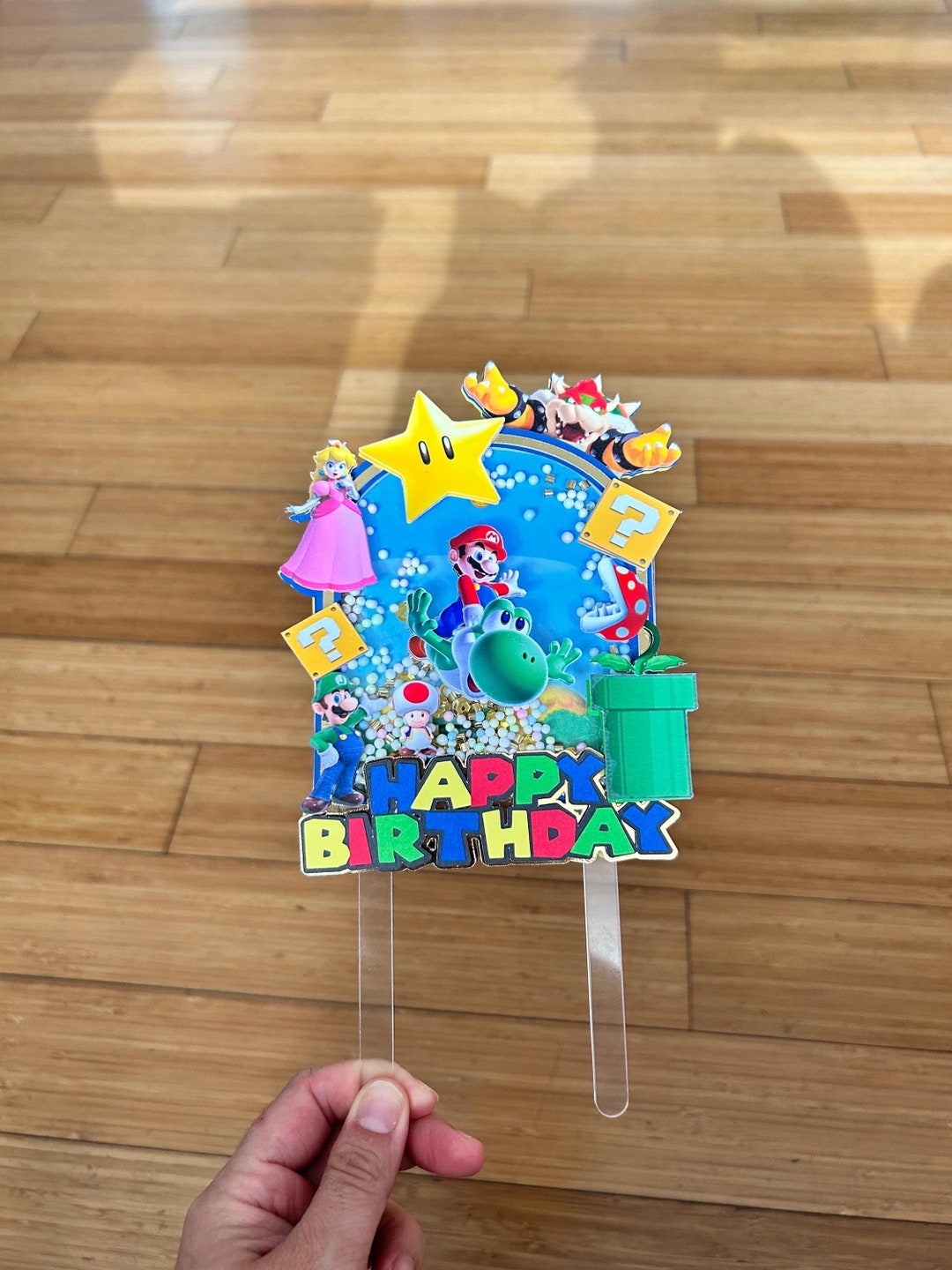 Mario Bros Cake Topper, Mario Cake Topper, Super Mario Topper, Mario ...