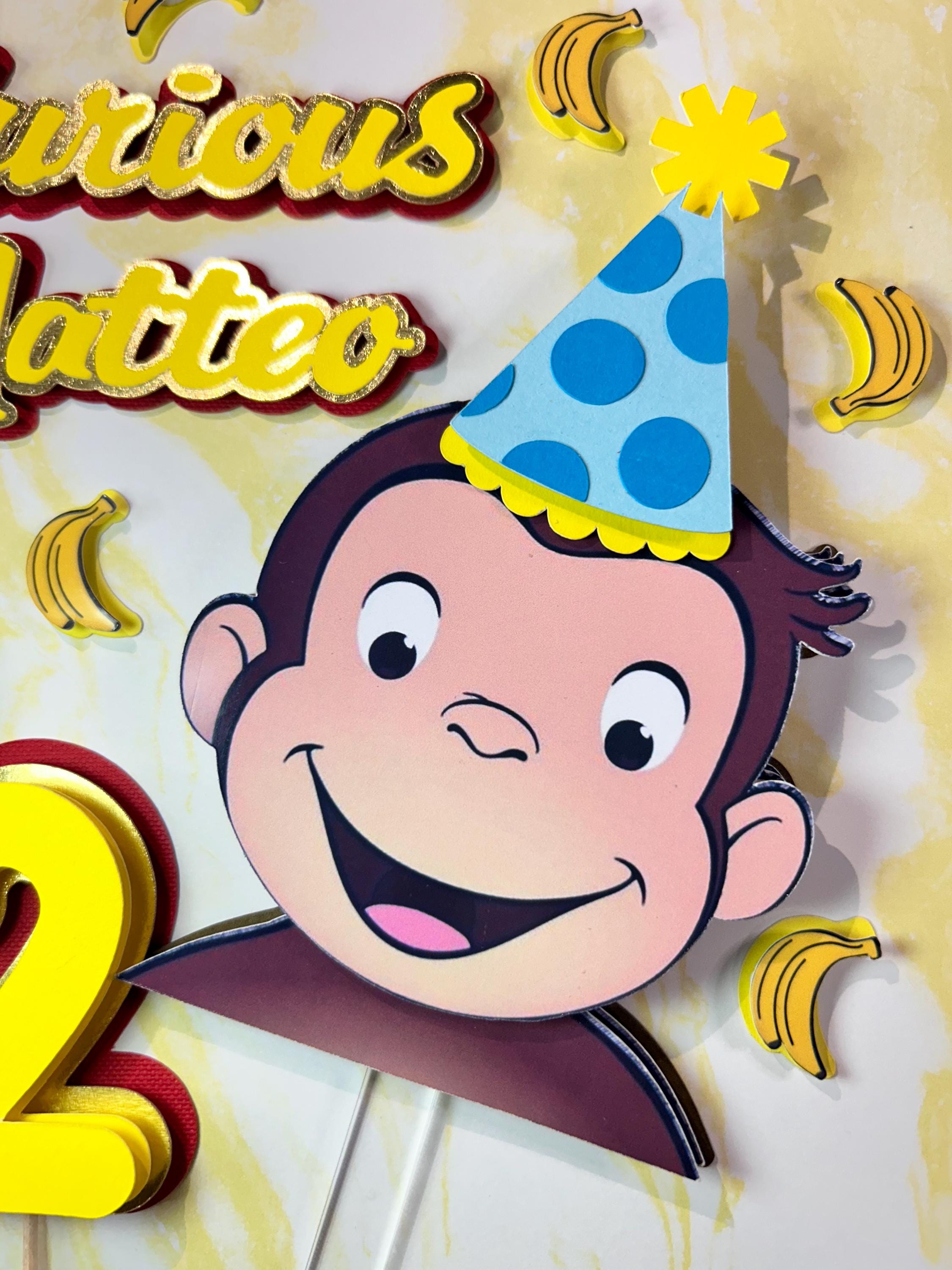 Curious George Cake Topper Curious George Party Curious George Etsy