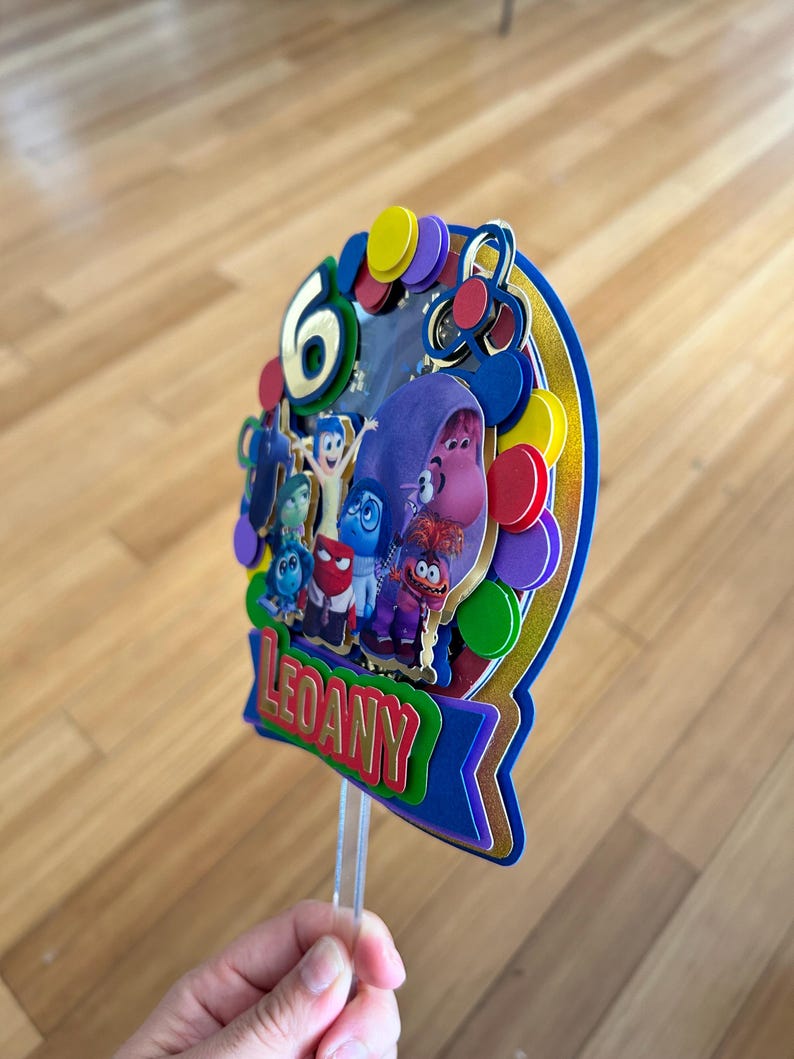 Inside Out Cake Topper, Inside Out 2 Cake Toppers, Inside Out Shaker ...