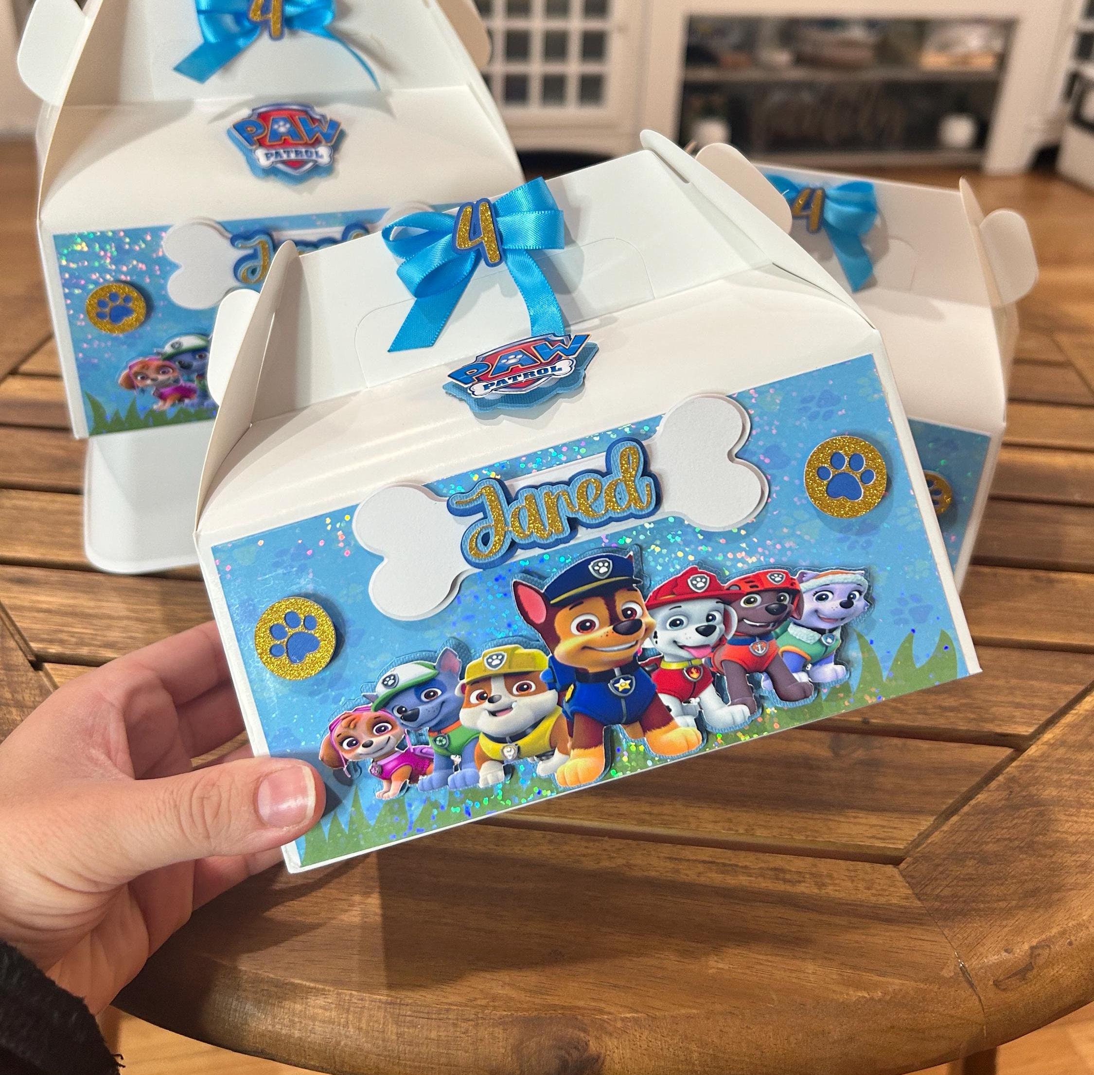 Paw Favor Boxes, Patrol Favor Boxes, 3D Favor Boxes, Pups Party, Paw ...