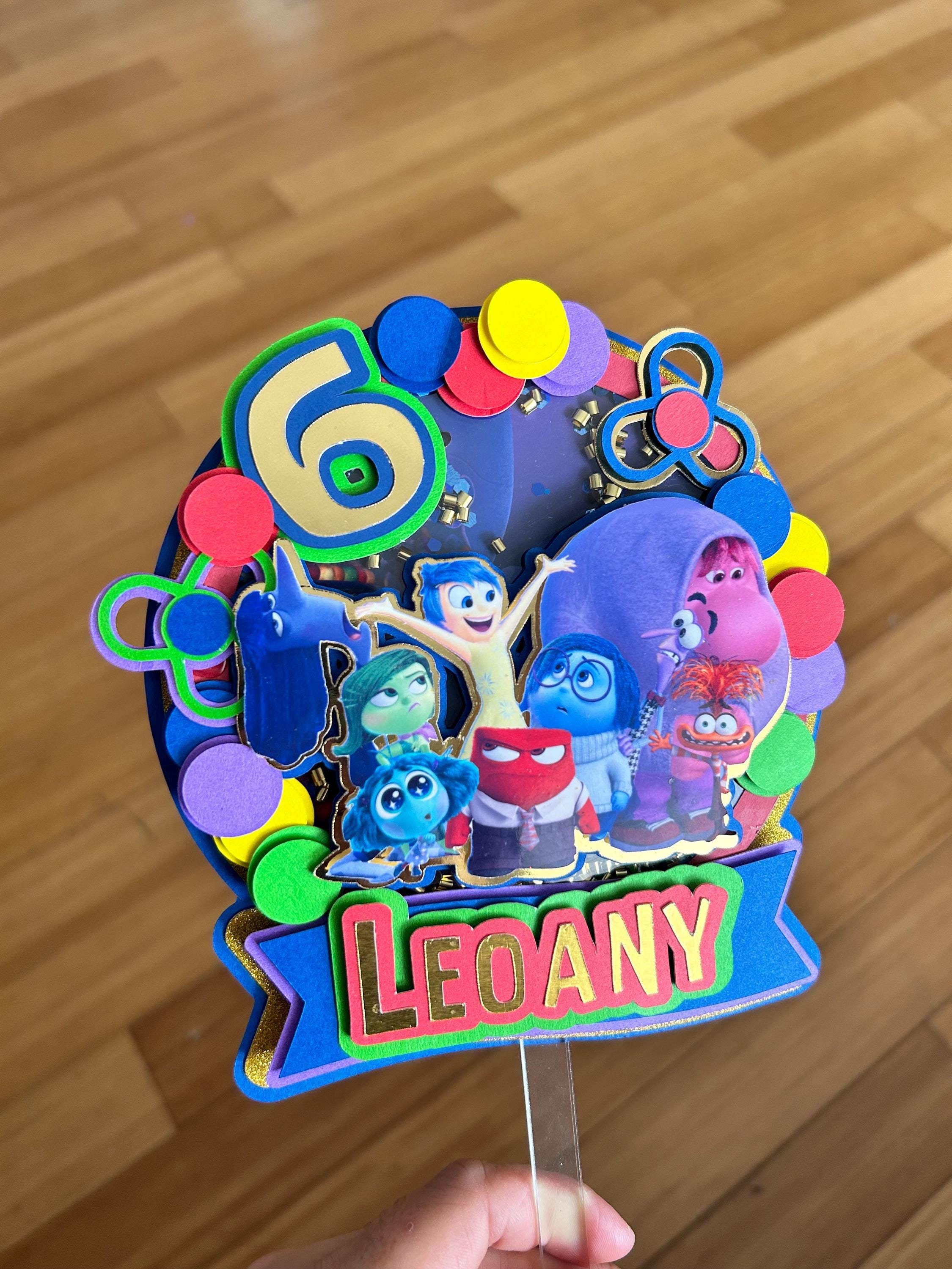 Inside Out Cake Topper, Inside Out 2 Cake Toppers, Inside Out Shaker ...