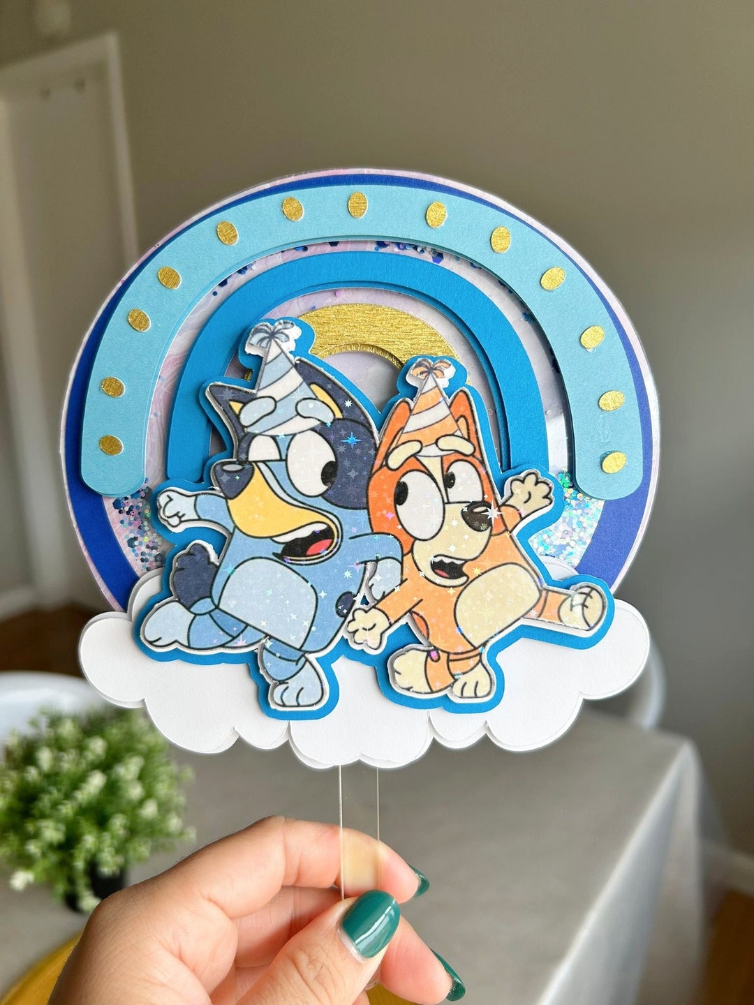 Bluey Cake Topper, Cake Topper, Bluey Cake Topper 3d, Bluey Party - Etsy