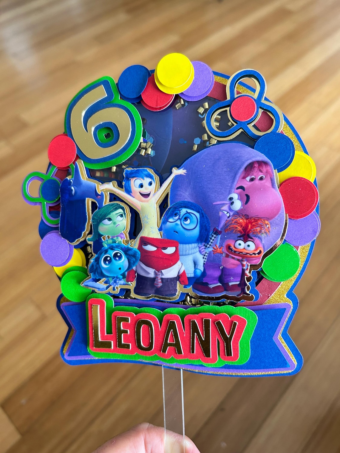 Inside Out Cake Topper, Inside Out 2 Cake Toppers, Inside Out Shaker ...