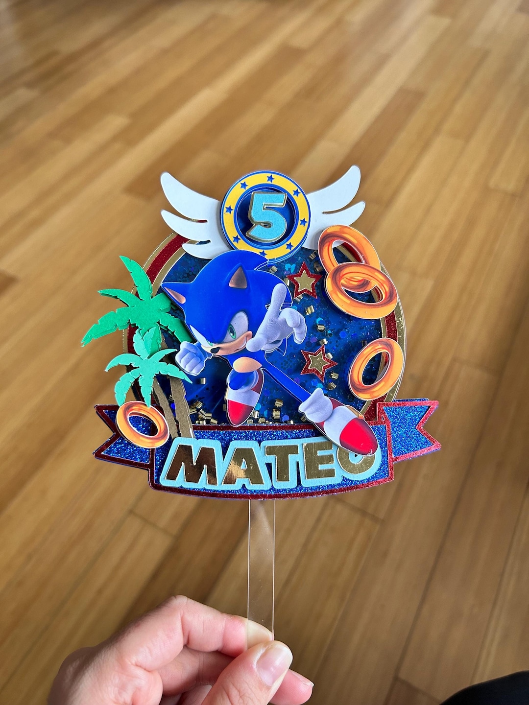 Sonic Cake Topper, Sonic Shaker Cake Topper, Sonic Party - Etsy