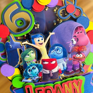 Inside Out Cake Topper, Inside Out 2 Cake Toppers, Inside Out Shaker ...