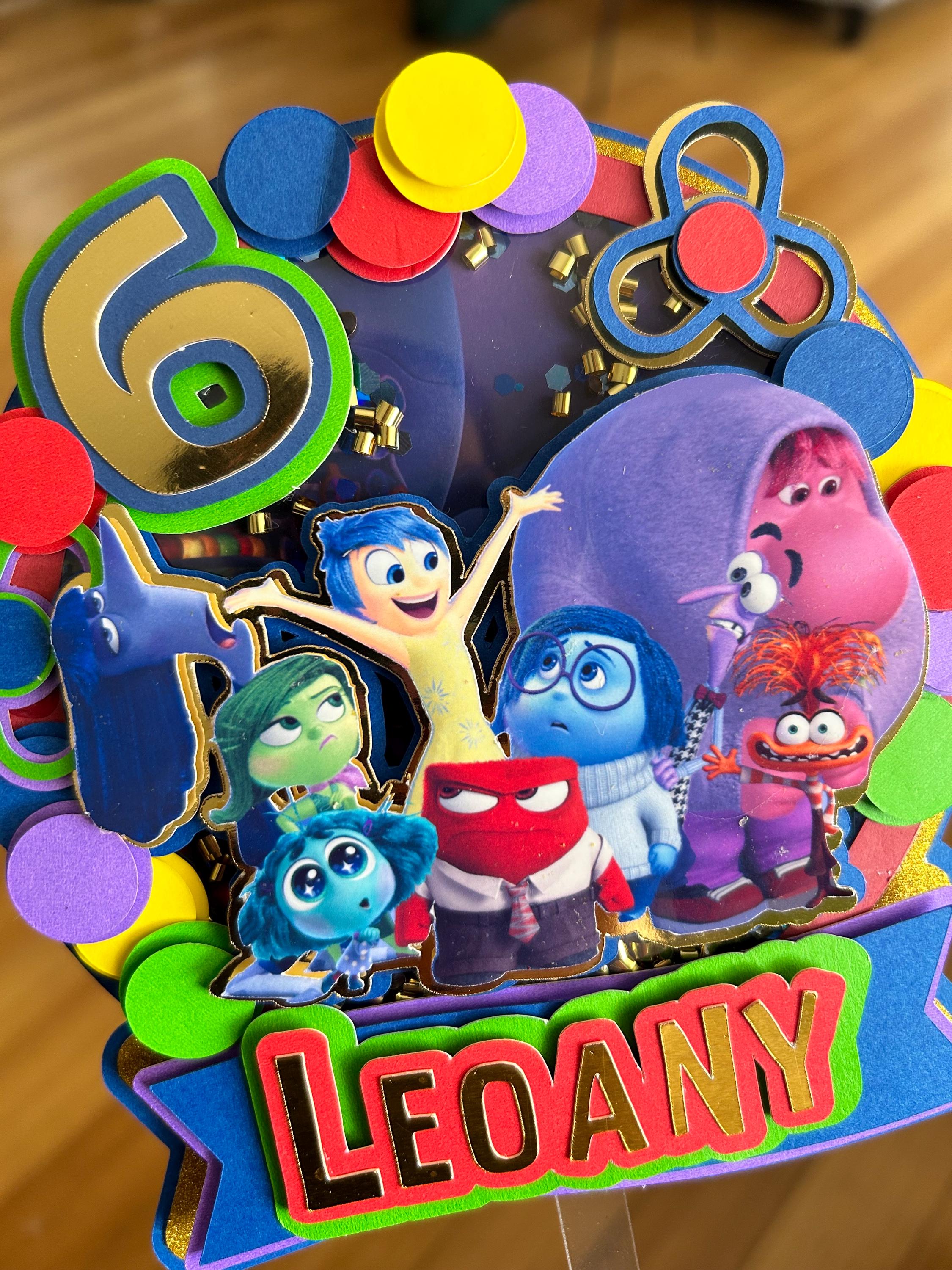 Inside Out Cake Topper, Inside Out 2 Cake Toppers, Inside Out Shaker ...