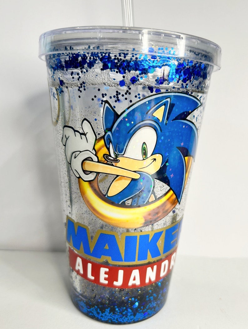 Sonic Tumbler, Gift for Children, Sonic Plastic Tumbler, Sonic Acrylic ...
