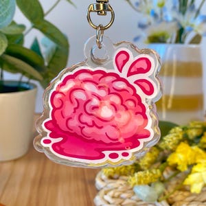 Gummy Brain Keychain- 2in - Waterproof/weatherproof/keys/collectible ...