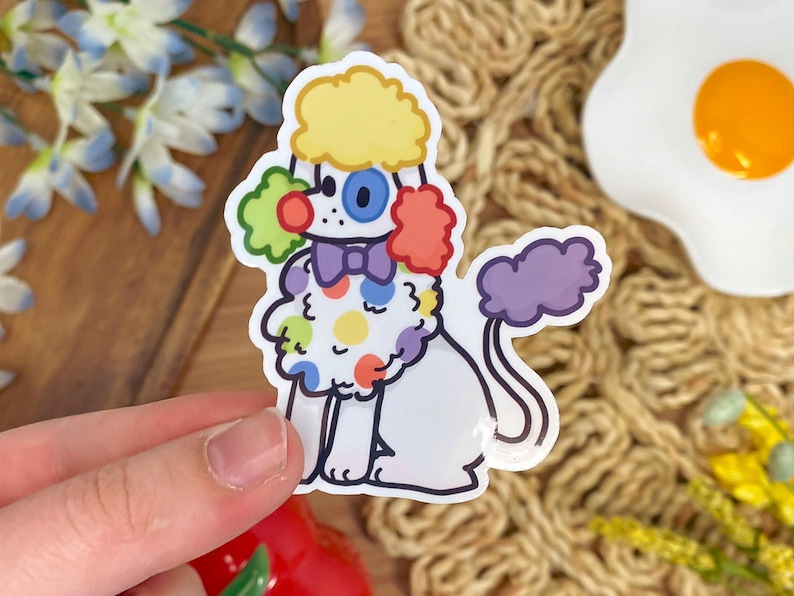 Acrobat Kitty Clown Sticker - 2.5 in - Waterproof/weatherproof/phone ...
