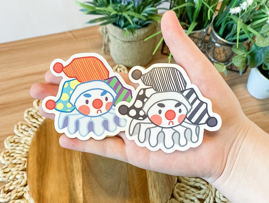 Grumpy Clown Sticker Set - 3.5in - Waterproof/weatherproof/phone Case ...