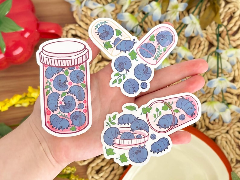 Pill Bug Stickers! - 3 in - Waterproof/weatherproof/phone Case/laptop ...