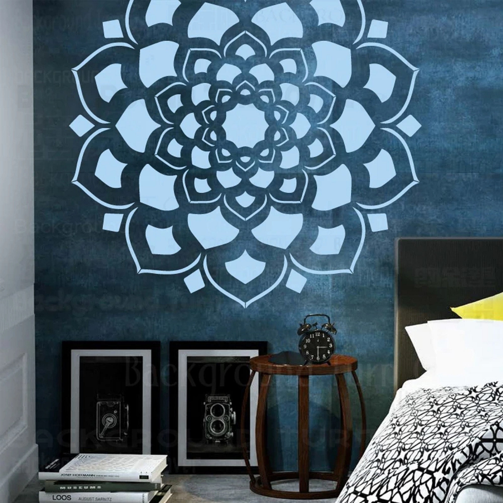 130cm 210cm Stencil Mandala Extra Large Big for Painting Round Wall ...