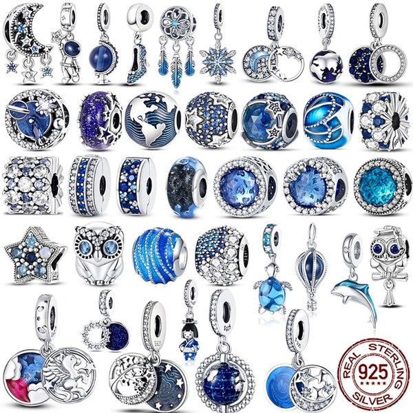 Pandora Blue Charms - Etsy