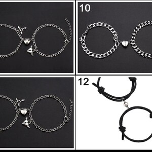 2pcs/set Magnet Couple Bracelets Heart Attraction Bracelet Stainless ...