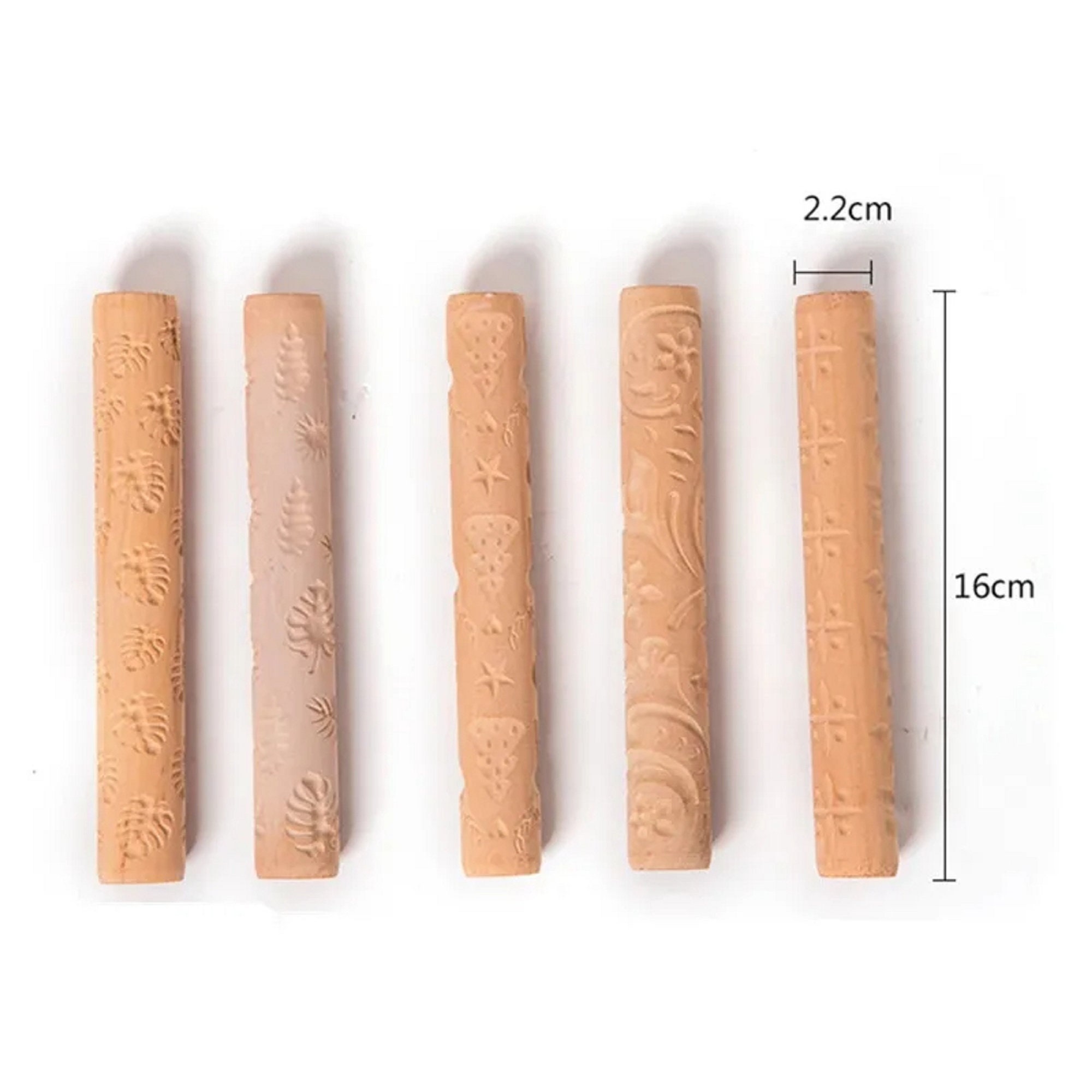 Pottery Tools Clay Modeling Pattern Rollers Floral Marine Insect ...