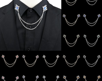 Fashion Gentleman Tassel Chain Brooch Guitar Musical Star Leaf Retro ...