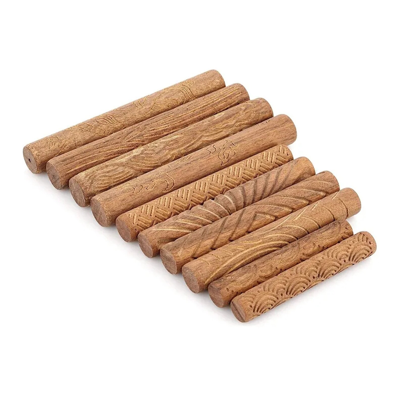 Pottery Tools Clay Modeling Pattern Rollers Floral Marine Insect ...