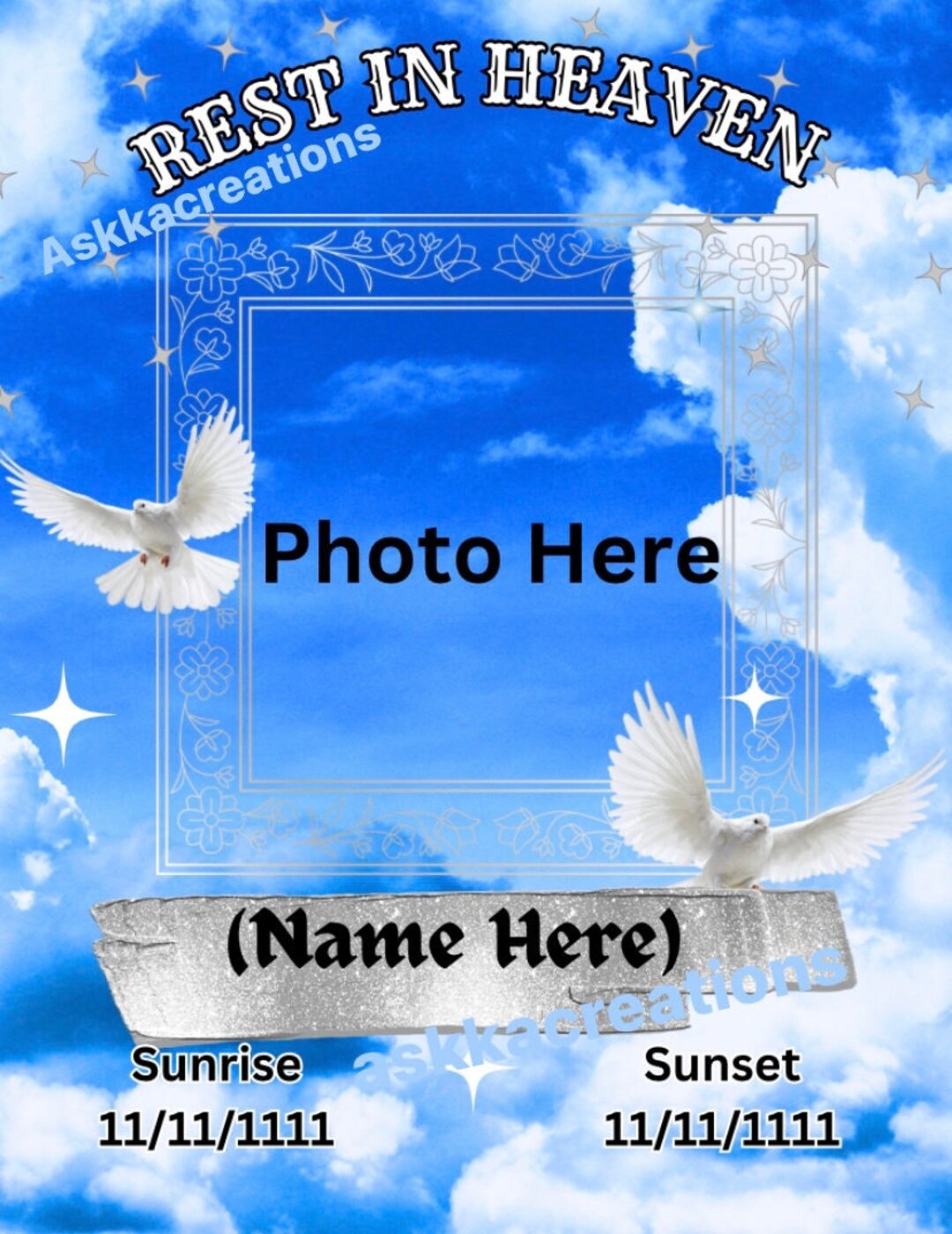 Rest in Heaven Blue Sky - Etsy