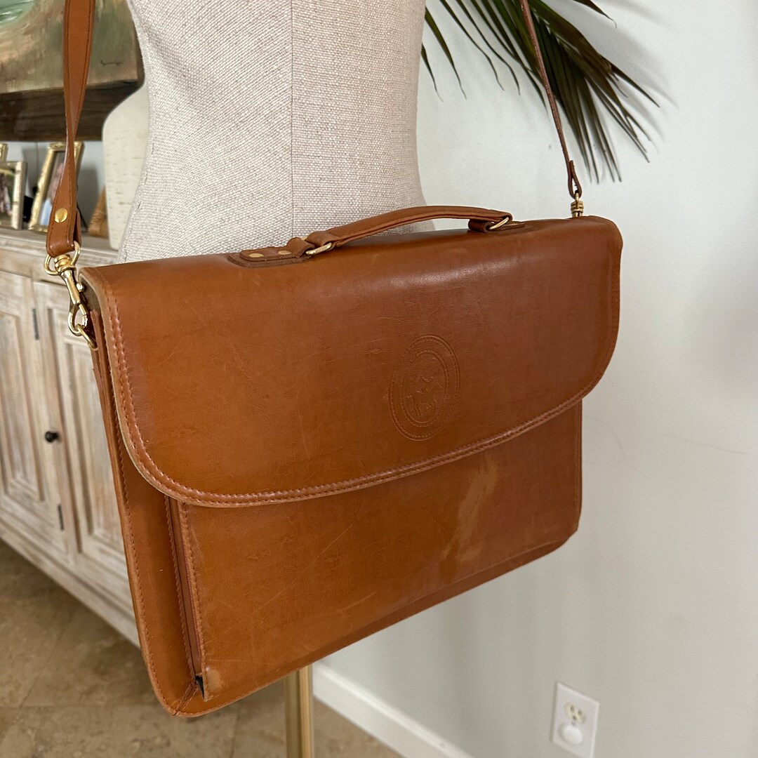 VTG Genuine Leather Custom Briefcase/shoulder Messanger Bag - Etsy