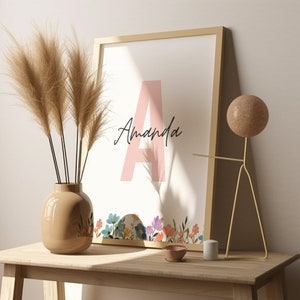 Personalized Twins Names Rainbow Wall Art for Kid's Room, Nursery Wall ...