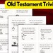 Old Testament Bible Trivia Game Cards, Sunday School (digital Download ...