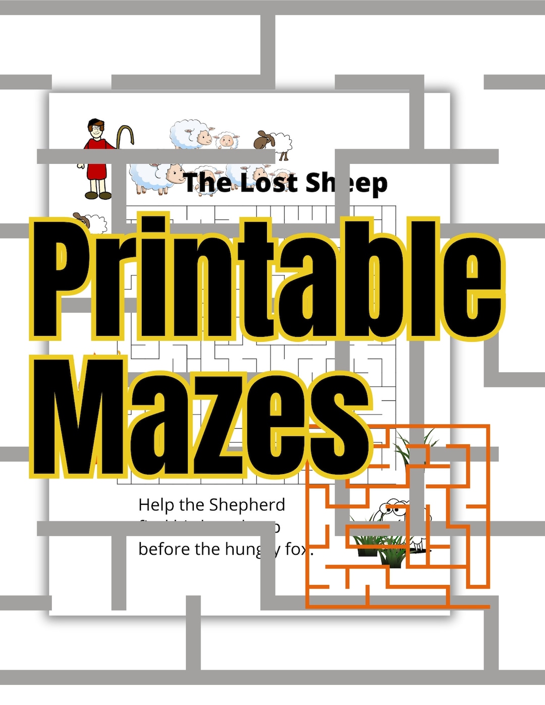 Maze Printable Instant Download Maze Book, Christian Maze Book Download ...