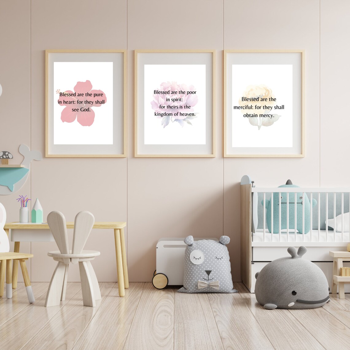 Printable Beatitudes Set of 8 // Matthew 5:3-10, 8 Beatitudes Artwork ...