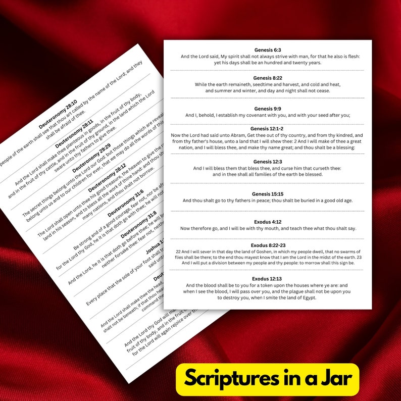 Scripture Jar Printable | 100+ Bible Verse Cards (digital Download) - Etsy
