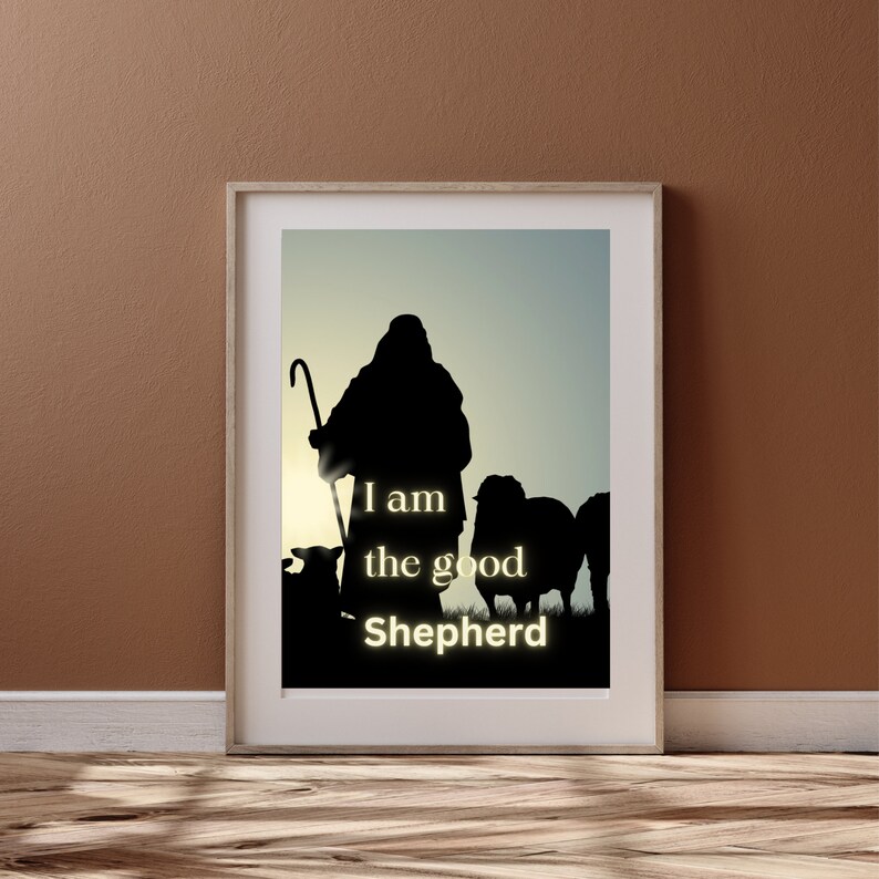 I Am the Good Shepherd Wall Art // John 10:11 Christian Wall Art ...