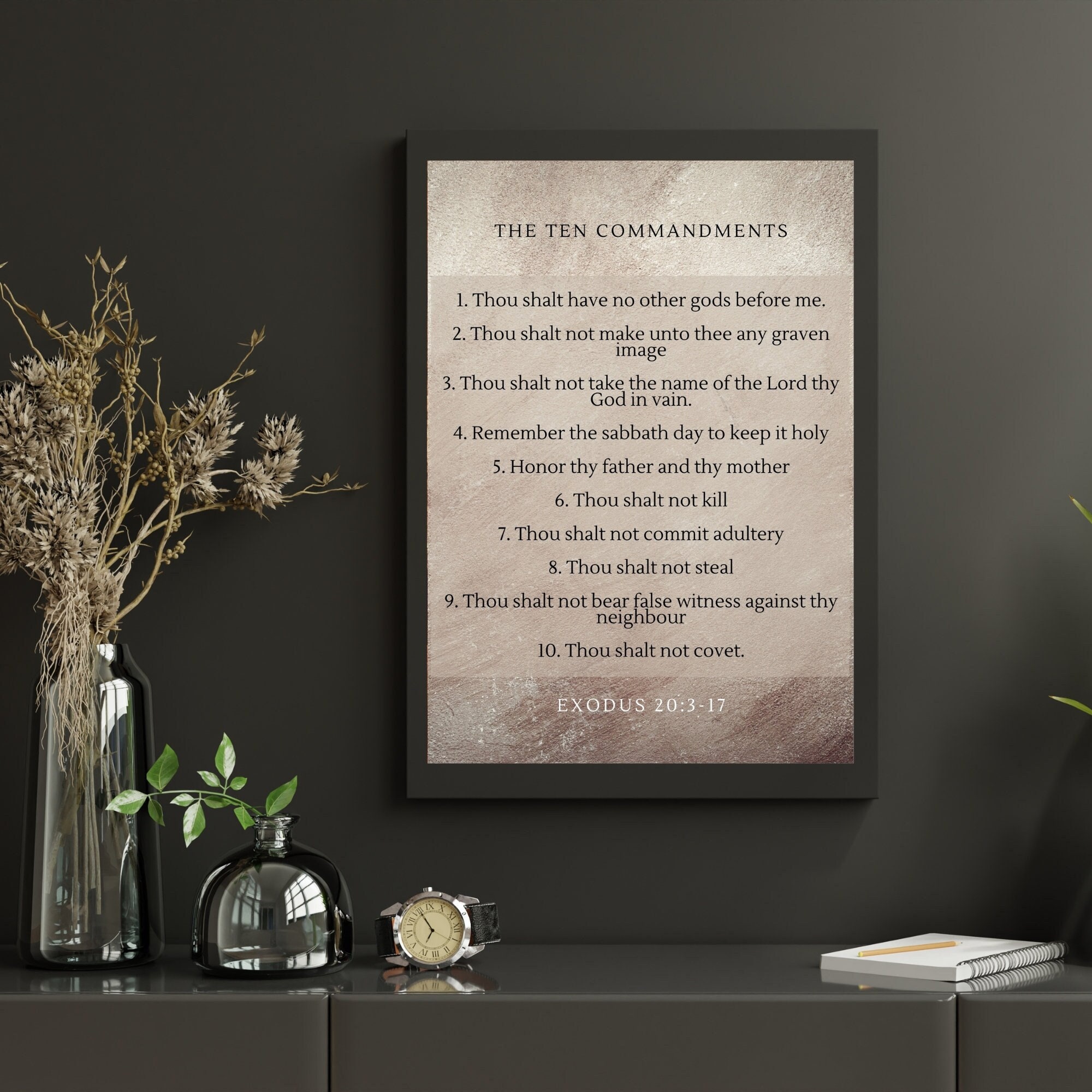 Printable Ten Commandments Wall Art // Digital Download Ten ...