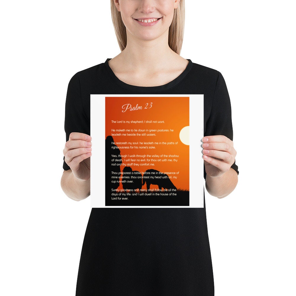 Psalm 23 Poster, the Lord is My Shepherd, Matte Paper - Etsy