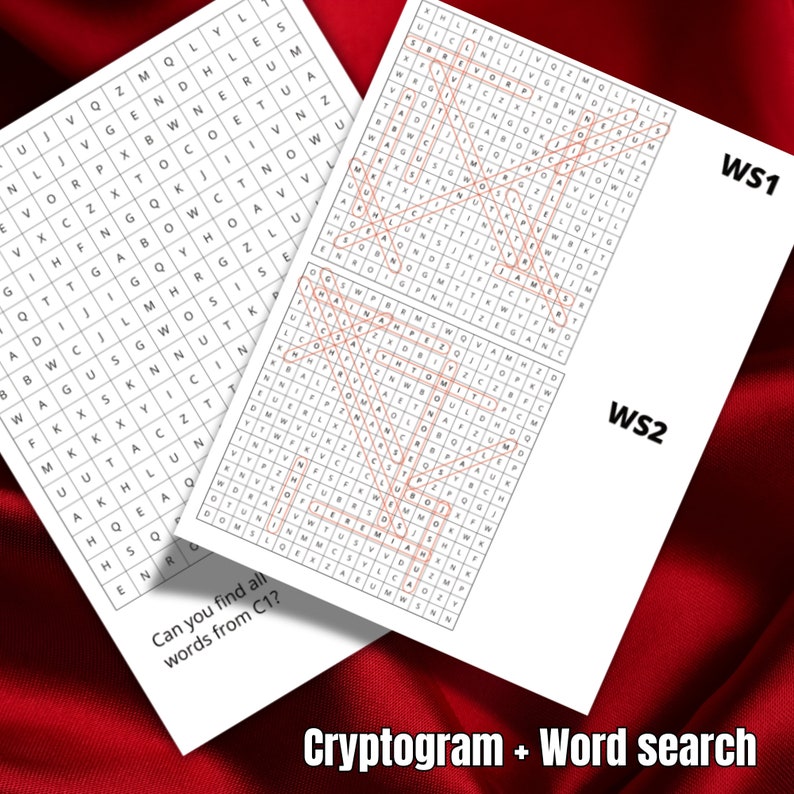 Books of the Bible Cryptogram & Word Search (printable) - Etsy