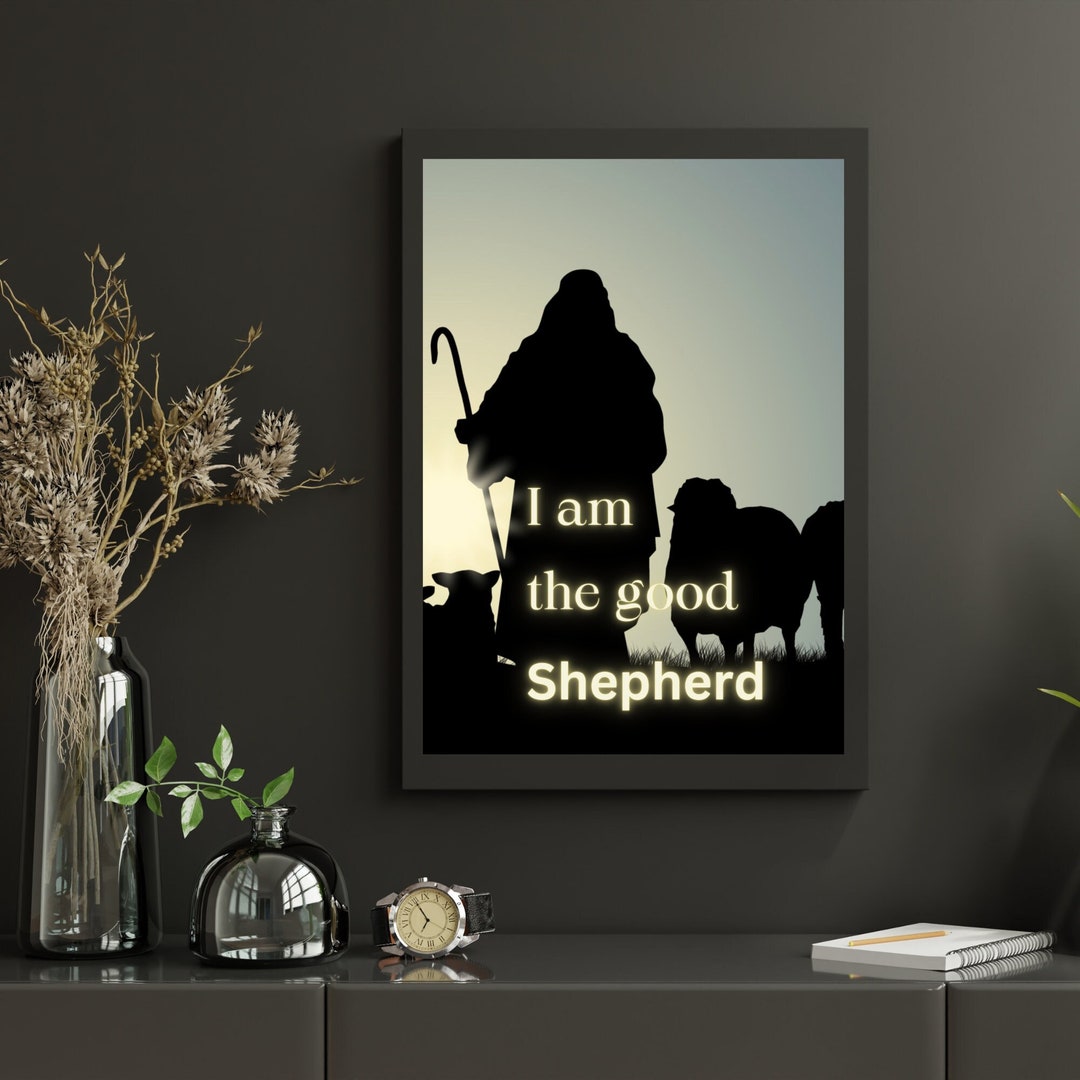 I Am the Good Shepherd Wall Art // John 10:11 Christian Wall Art ...