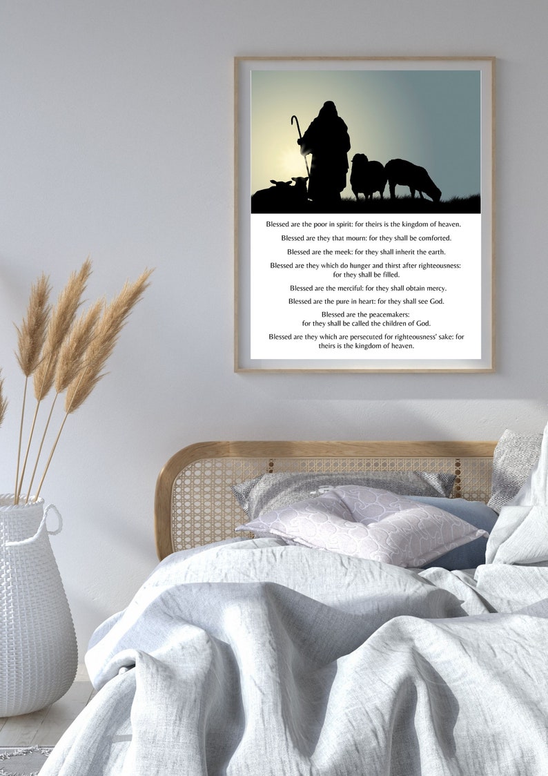 The Beatitudes Printable Wall Art, Matthew 5:3-9 (PDF) - Etsy