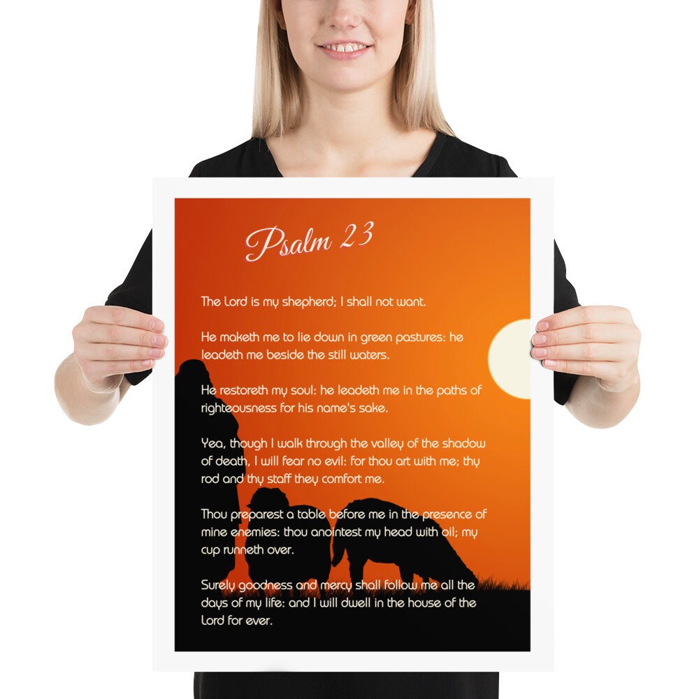 Psalm 23 Poster // the Lord is My Shepherd Poster. 23rd Psalm Poster ...