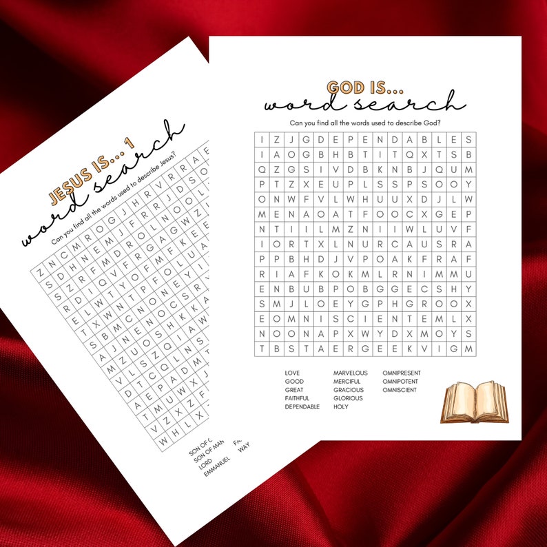 Printable Word Search Game Bundle | Easter Wordsearch, Books of the ...