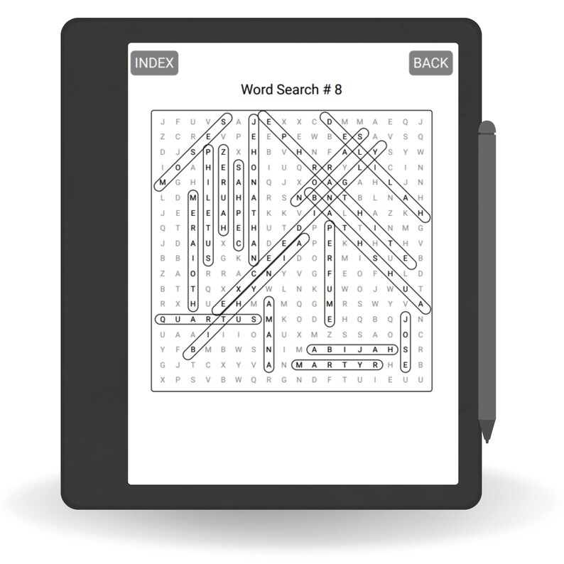 Kindle Scribe Bible Word Search Puzzles | Interactive Puzzle ...
