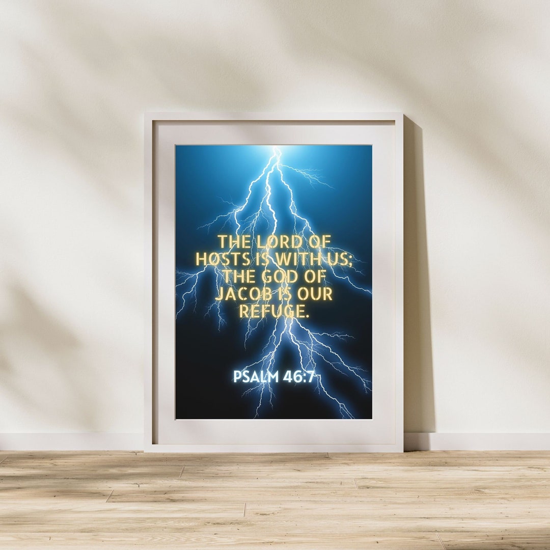 Modern Christian Art | Printable Psalm 46 7 Poster | the Lord of Hosts ...