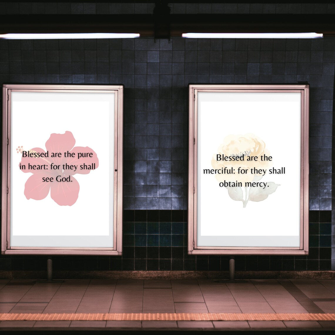 Printable Beatitudes Set of 8 // Matthew 5:3-10, 8 Beatitudes Artwork ...